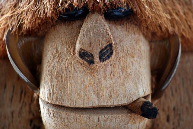Carved Cuban Monkey (from a Coconut!) - Nicko Margolies