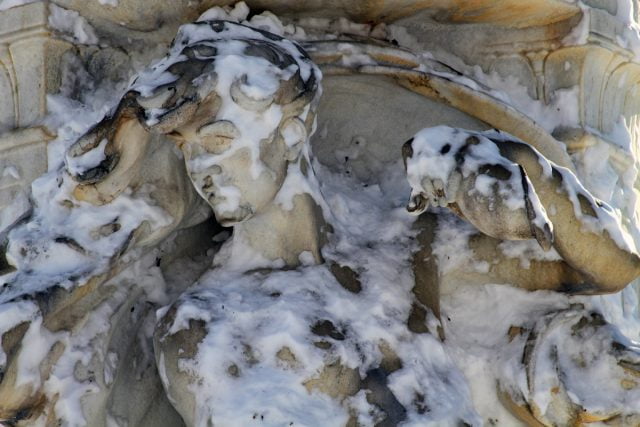 Snow Beaten Statue - Nicko Margolies